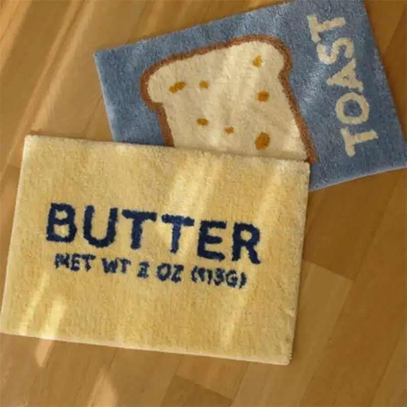 Letter-Toast-Butter-Tufted-Carpet-FMat-Soft-Plush-Thick-Tufting-Living ...