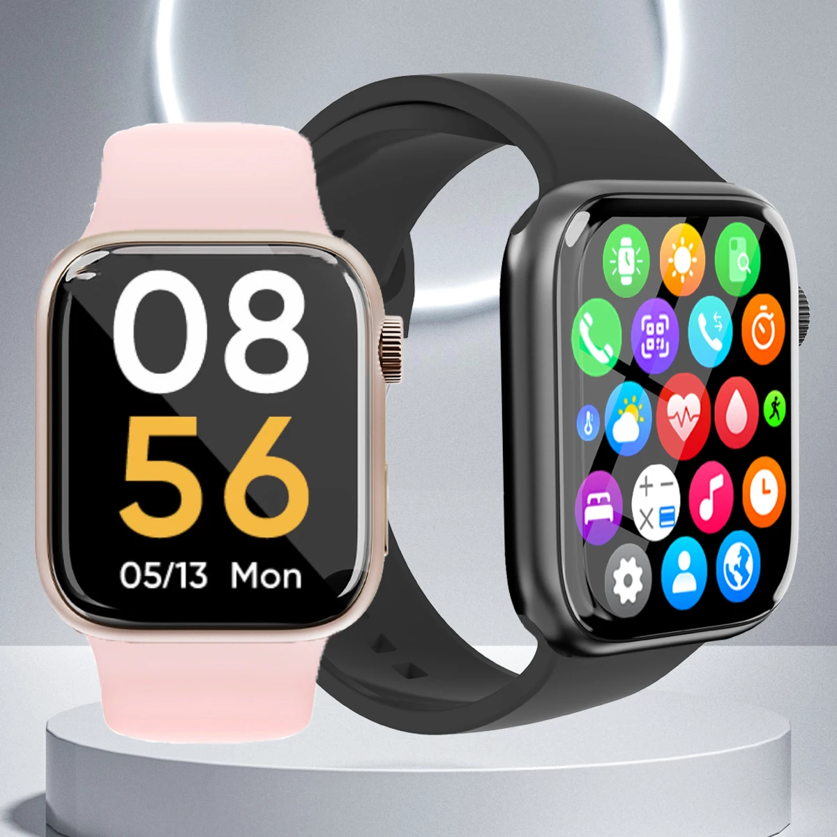Fashion Sports Smart Watch Men & Women 1.83in Full Touch Screen Fitness ...