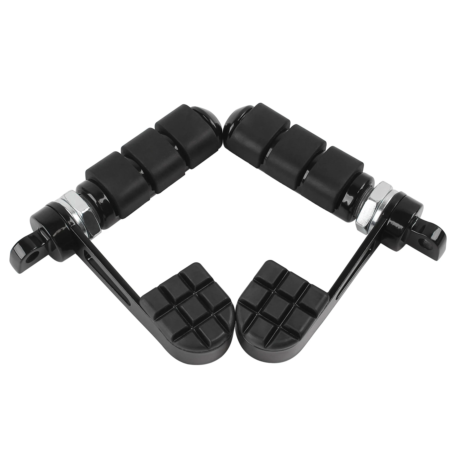 Black Motorcycle Foot Pegs Heel Support Heel Foot Rest For Harley ...
