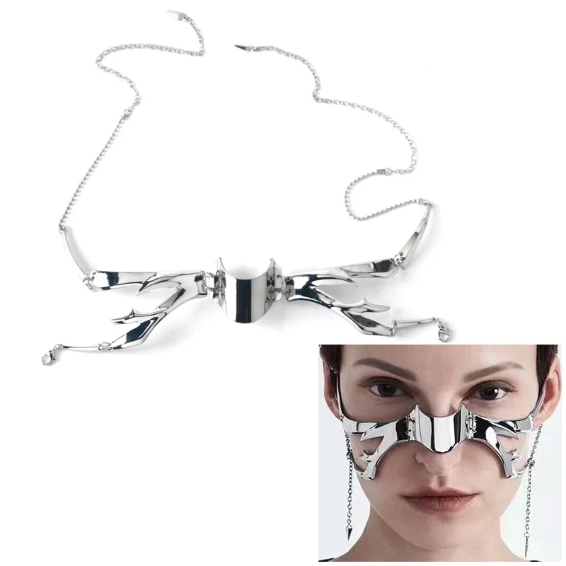 Punk style Alien Fluid Face Decoration Nose Decoration Mechanical Blood ...