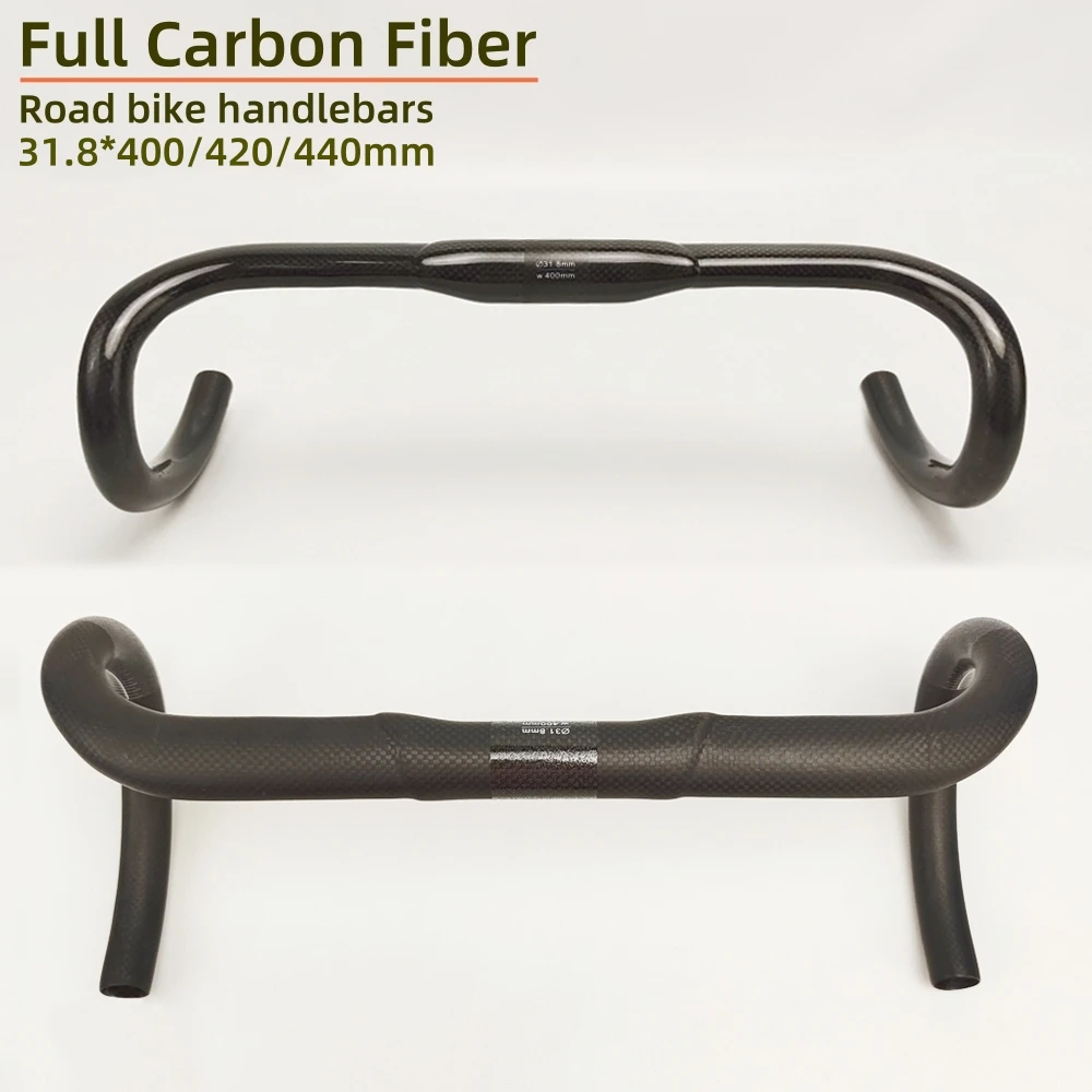 3K-Carbon-Road-Bike-Handlebar-31-8-400-420-440mm-Light-Road-Bicycle ...