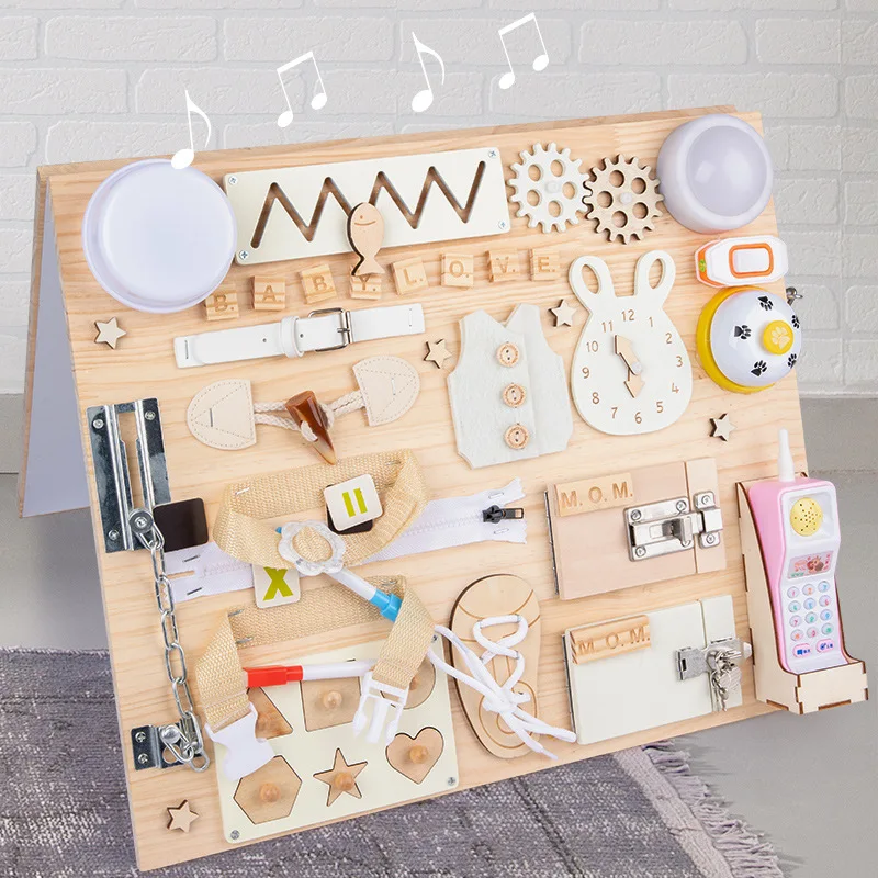 Busy-Board-Montessori-Baby-Early-Education-Toys-Hand-Refined-Life-Trial ...
