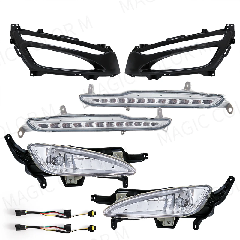 Fog Lamps DRL For KIA K5 Optima 2010 2011 2012 2013 Daytime Running Lights Auto Front Bumper ...