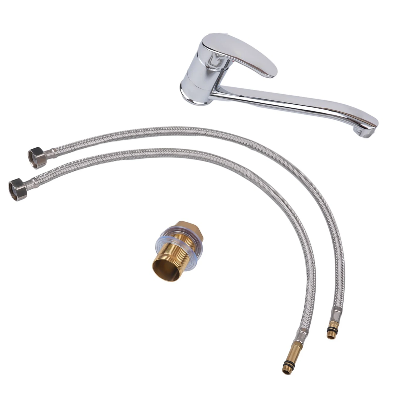 Kitchen-Long-Neck-Faucet-Single-Handle-Sink-Swivel-Faucet-Washbasin ...