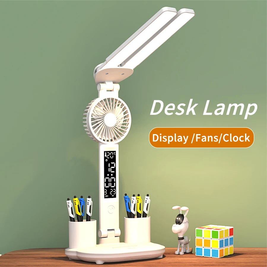 Rechargeable-Foldable-Touch-LED-Desk-Lamp-2-Heads-Table-Light-with-Fan ...