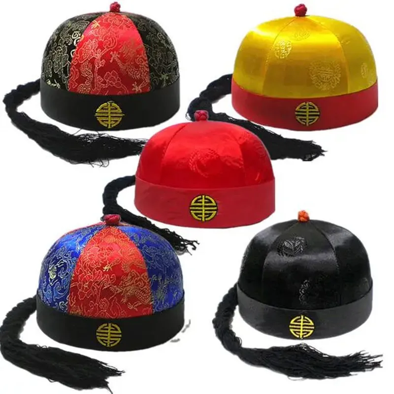 Hard-Qing-Dynasty-Hat-For-Adults-Emperor-Landlord-Skullcap-Chinese-Cap ...
