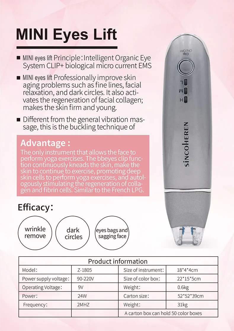 Rouleau de massage anti-rides pour les yeux,appareil Portable Rf pour ...