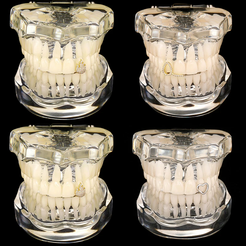 Nuevo-Hip-Hop-dientes-Grillz-hombres-mujeres-helado-hueco-individual ...