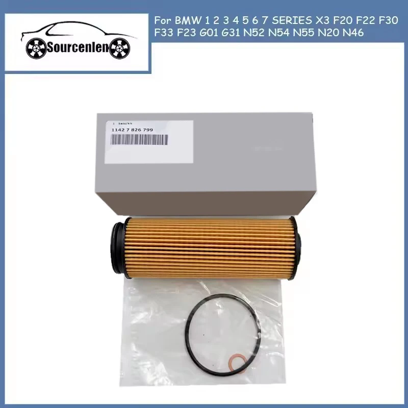Car Engine Oil Filter OEM 11427826799 For BMW 1 2 3 4 5 6 7 SERIES X3 ...