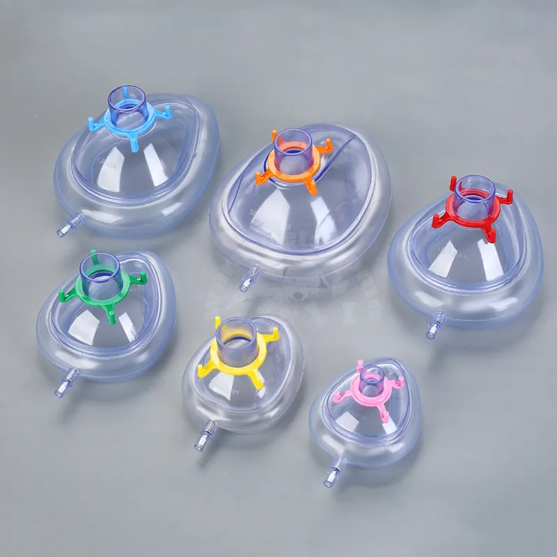 PVC Anesthesia Mask Sterilized Disposable Resuscitate Face Masks For ...