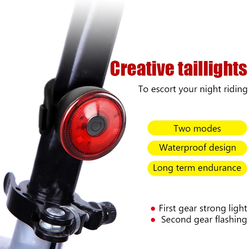 Bicycle-Tail-Lamp-Headlight-60-Lumens-Waterproof-LED-Warning-Light ...