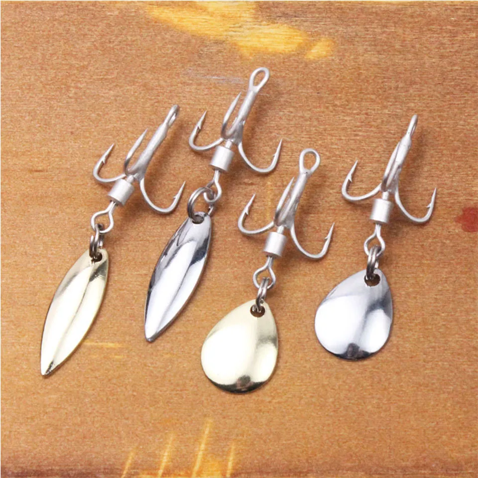 5pcs/lot Spinner Fishing Spoon Lures Reflective Stainless Steel Blade ...