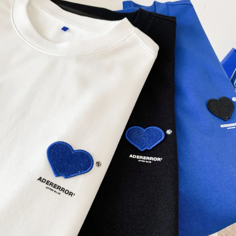 ADER ERROR Camiseta de manga corta para hombre y mujer, camisa holgada con cuello redondo ...