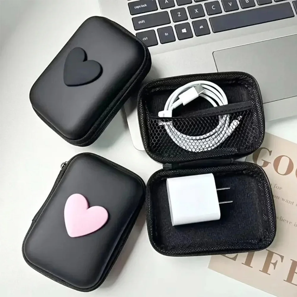 9 Syles Love Pattern Storage Box Eva Data Cable Organizer Portable ...