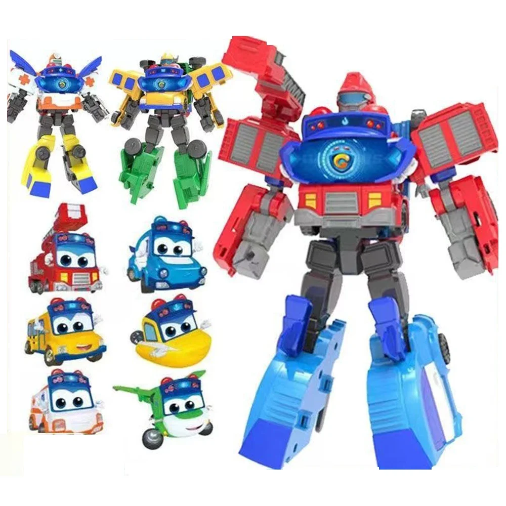 2 IN 1 GGBOND Gogo Bus Transformation Robot to Car Action Figures ...