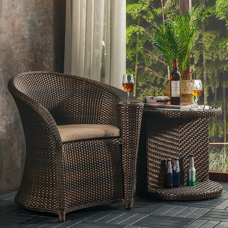 Balcony-rattan-chair-three-piece-set-outdoor-table-and-chair ...