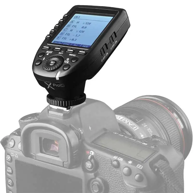 Godox TTL Wireless Flash Trigger 1/8000s HSS Large Screen Flash Trigger ...
