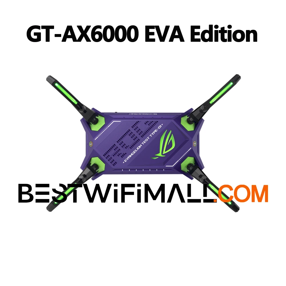 ASUS GT-AX6000 EVA Edition, ROG Rapture Gaming Wi-Fi 6 Router AiMesh ...