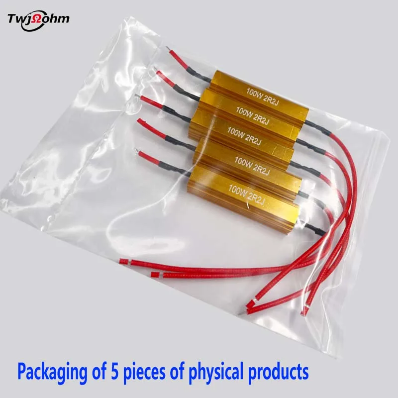 Five-100-watt-power-metal-aluminum-housing-wire-wound-resistors-2-2 ...