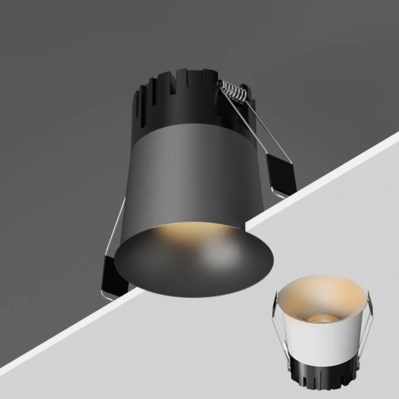 Mini Ceiling Lamp Recessed led cob downlight Curved Anti-glare Dimmable ...