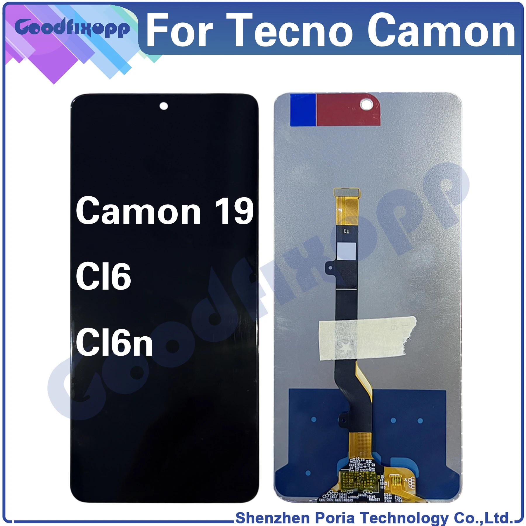 For Tecno Camon 19 Ci6 Ci6n Lcd Display Touch Screen Digitizer Assembly For Camon19 Replacement ...
