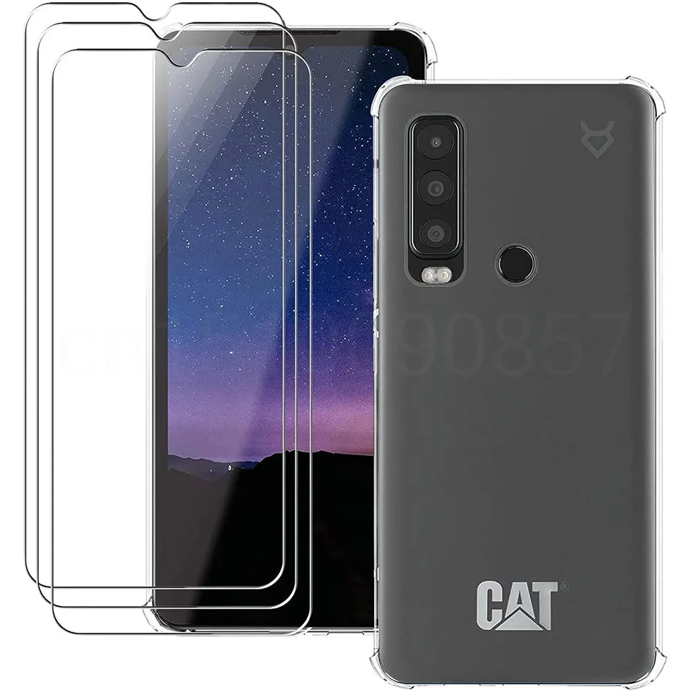 4-in-1-Case-Glass-For-Caterpillar-Cat-S75-6-58-Screen-Protector-Glass ...