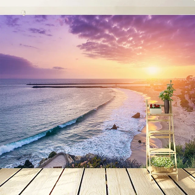 Beach Scene Wallpaper Sunset