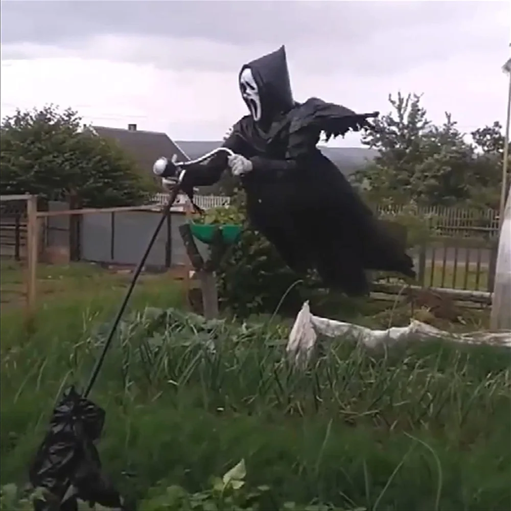 Spook-tacular Halloween Costume, Ghostly Robe with Startling Scarecrow ...