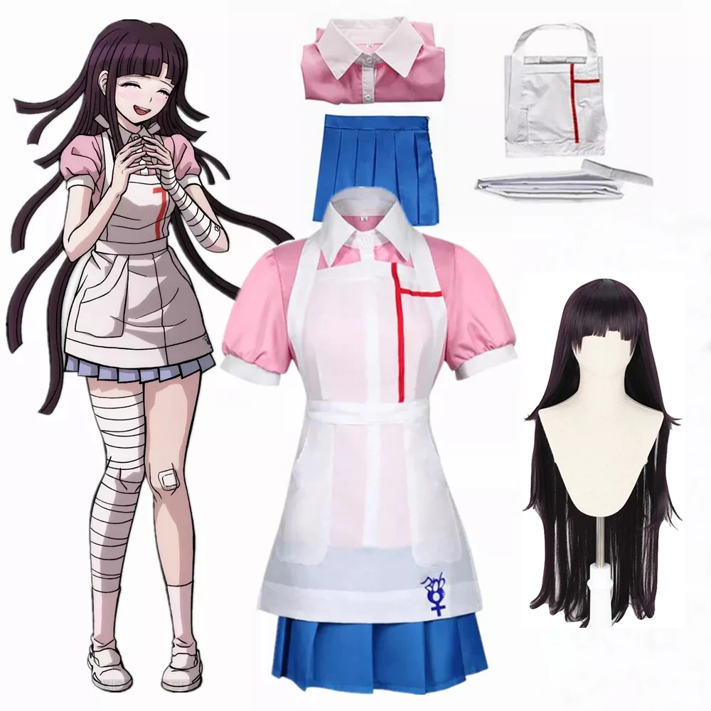 Danganronpa Mikan Tsumiki Cosplay Costume Wig Women Uniforms Maid ...