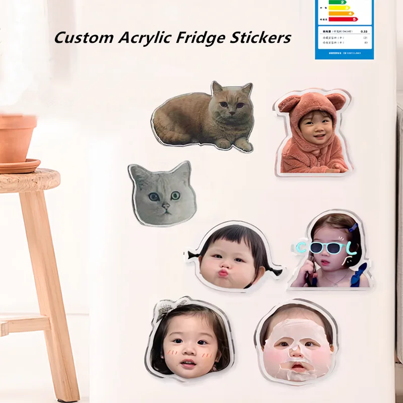 Wholesale Custom Acrylic Refrigerator Sticker Cute Children Pet Star ...