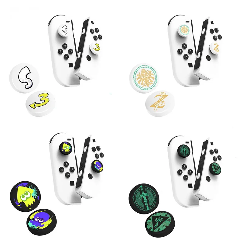 4pcs-for-Splatoon-3-Tears-of-the-Kingdom-Soft-Thumb-Stick-Grip-Caps ...