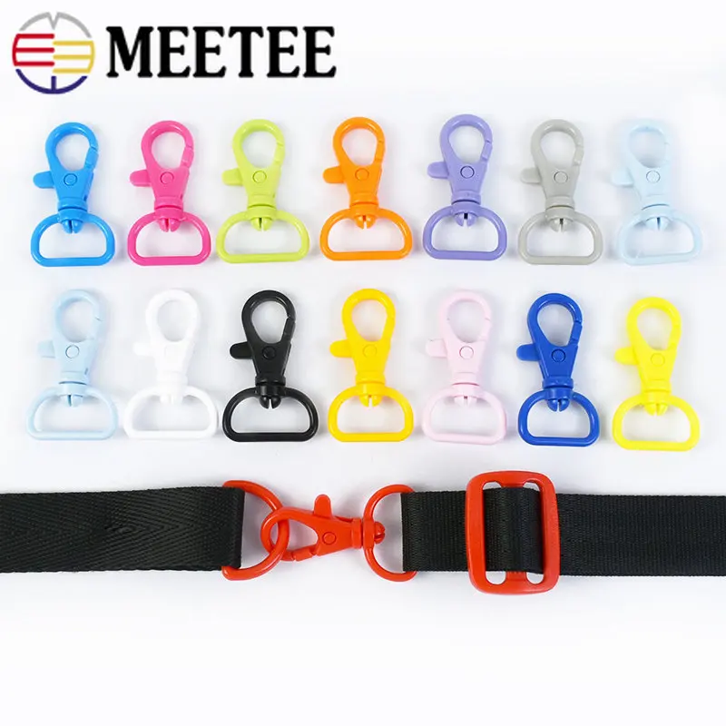 Meetee 20/50Pcs 17/20mm Plastic Rotating Lobster Buckle Strap Hang Hook ...