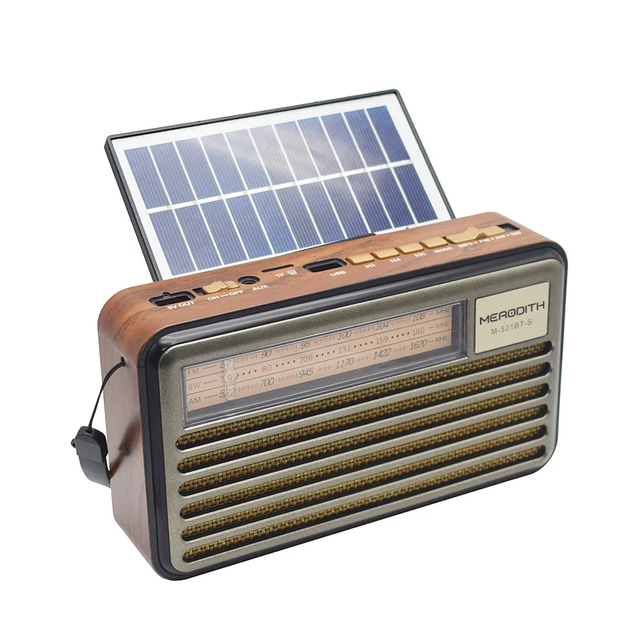 Radio-solar-multifunci-n-AM-FM-de-onda-corta-port-til-con-Altavoz ...