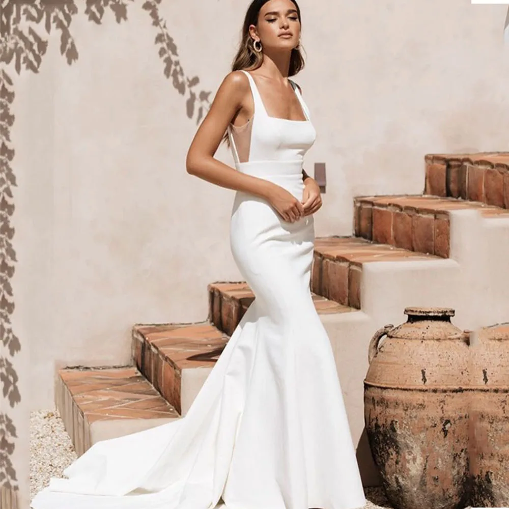 Aviana-Elegant-Square-Collar-Wedding-Dresses-2023-Button-Spaghetti ...