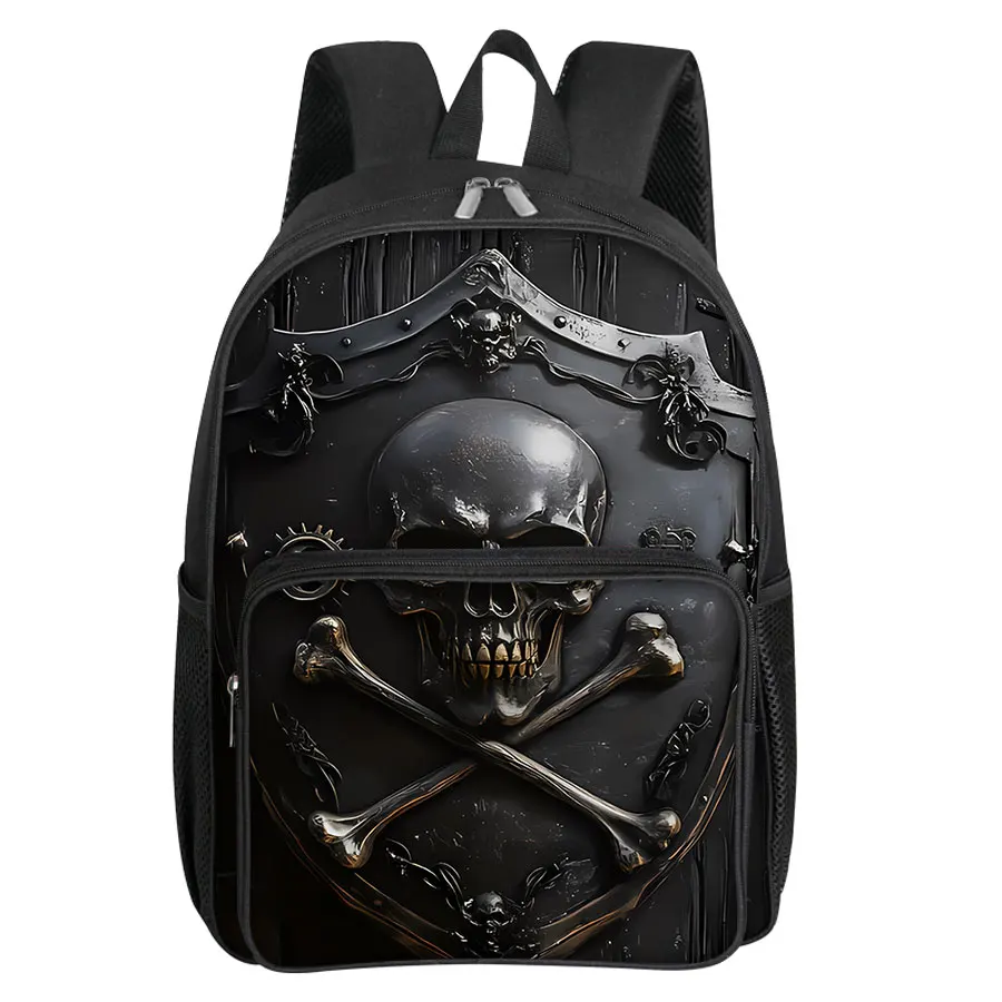 Skull Square Front Pocket Backpacks For Boy And Girls Best Gifts 2D ...
