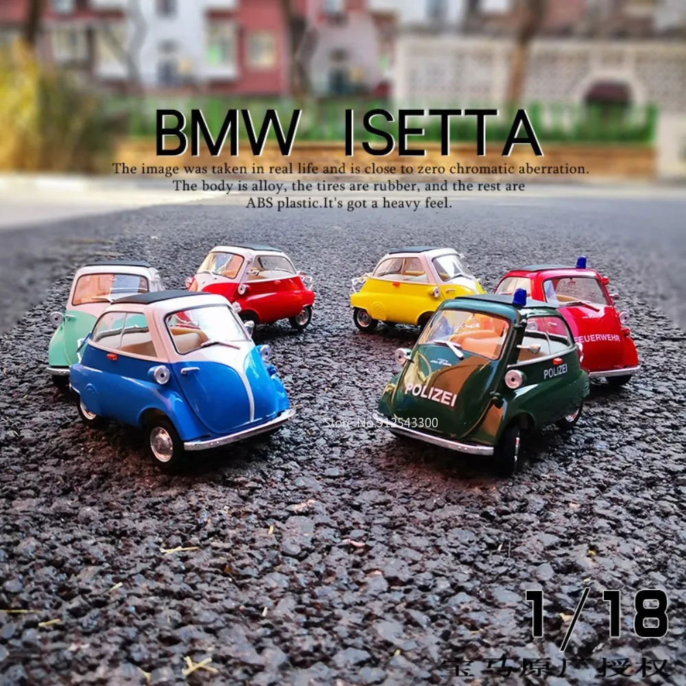 Alloy-Diecast-Simulate-Toy-Car-para-meninos-1-18-BMW-Isetta-escala-est ...