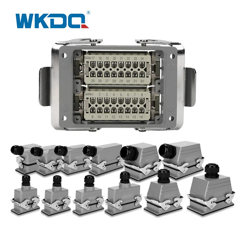 HDC-HE-032-Rectangular-Heavy-Duty-Connector-32-Core-Industrial ...