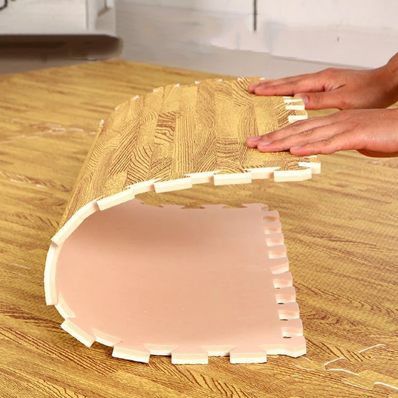 Eva Foam Mat For Children S Waterproof Game Playmat Puzzle Wood Grain ...