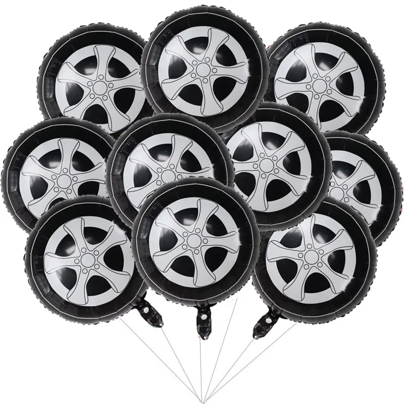 10pcs-18-Inch-Wheel-Foil-Helium-Balloons-Race-Car-Party-Decorations ...
