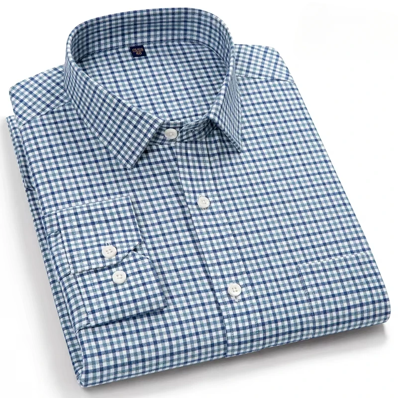 Classic long sleeve men’s shirt fashionable casual cotton top suitable ...