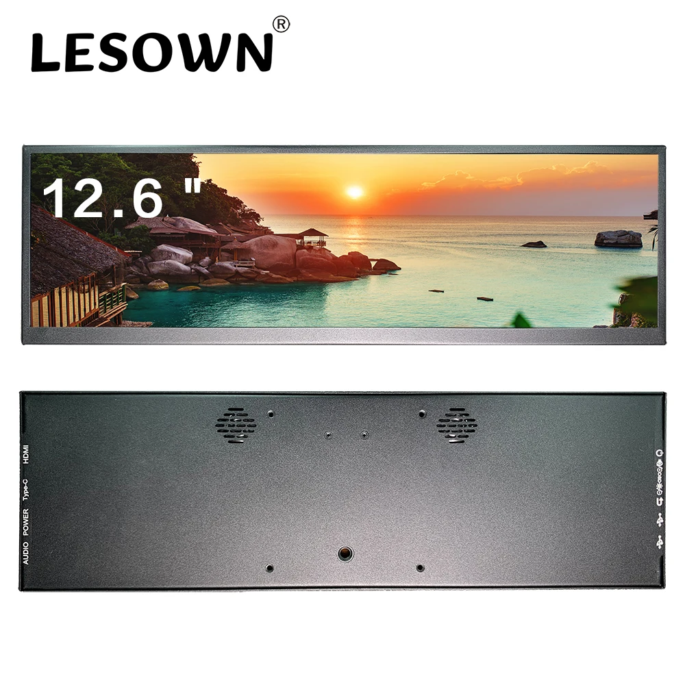 LESOWN-12-6-inch-Type-C-Monitor-1920x515-Display-Ultra-Wide-Monitor-USB ...