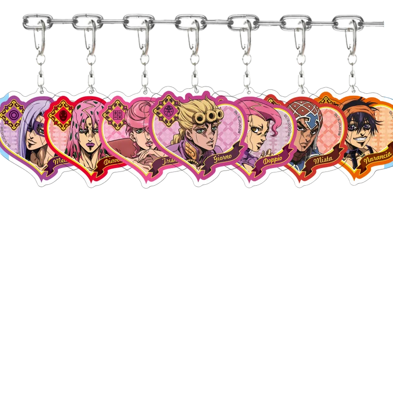 Anime-Jojo-s-Bizarre-Adventure-heart-shaped-Keychain-Figure-Pendant ...