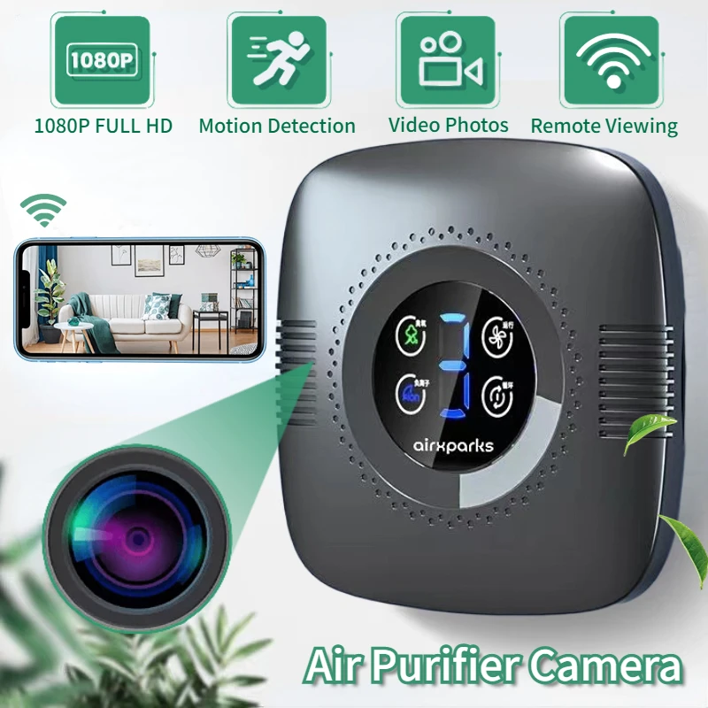 1080P HD Mini Camera WIFI Air Purifier Camera Negative Ion Air ...