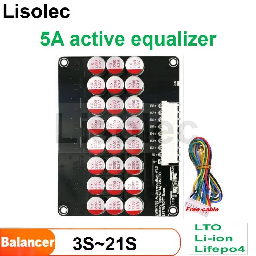 5A Balance Current Active Balancer Suitable For 12V 24V 36V 48V 60V 72V ...