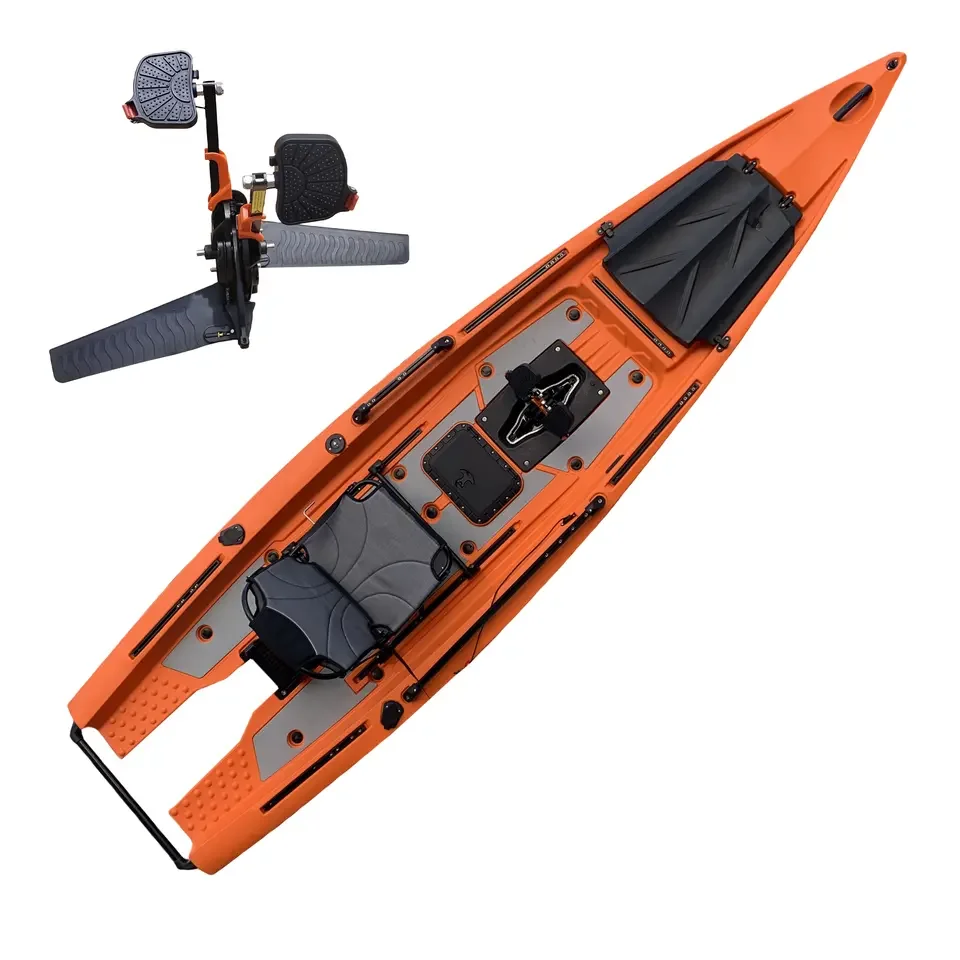 2024-Fishing-Kayak-4m-Solo-Skiff-Skiff-Rowing-Boat-Without-Motor-Pedal ...