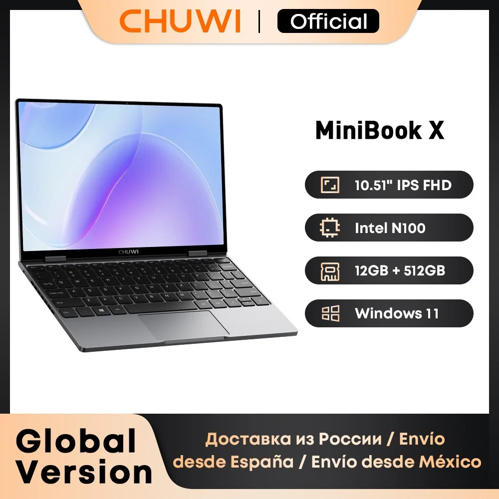 CHUWI-MiniBook-X-Laptop-Tablet-PC-2-In-1-12GB-LPDDR5-512G-SSD-Intel ...