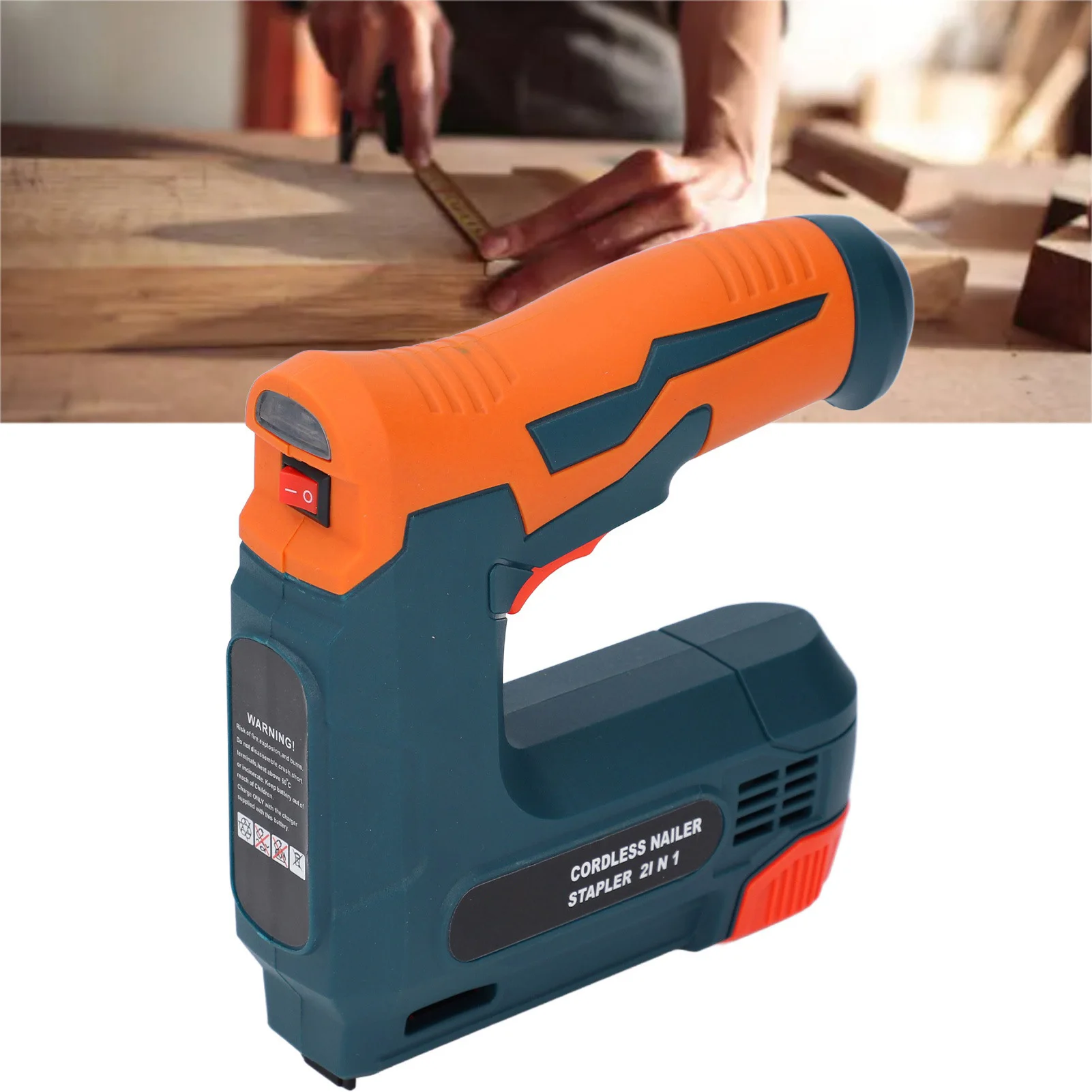 Battery-Powered-Nail-Gun-Cordless-Brad-Nailer-Portable-USB-Charging ...