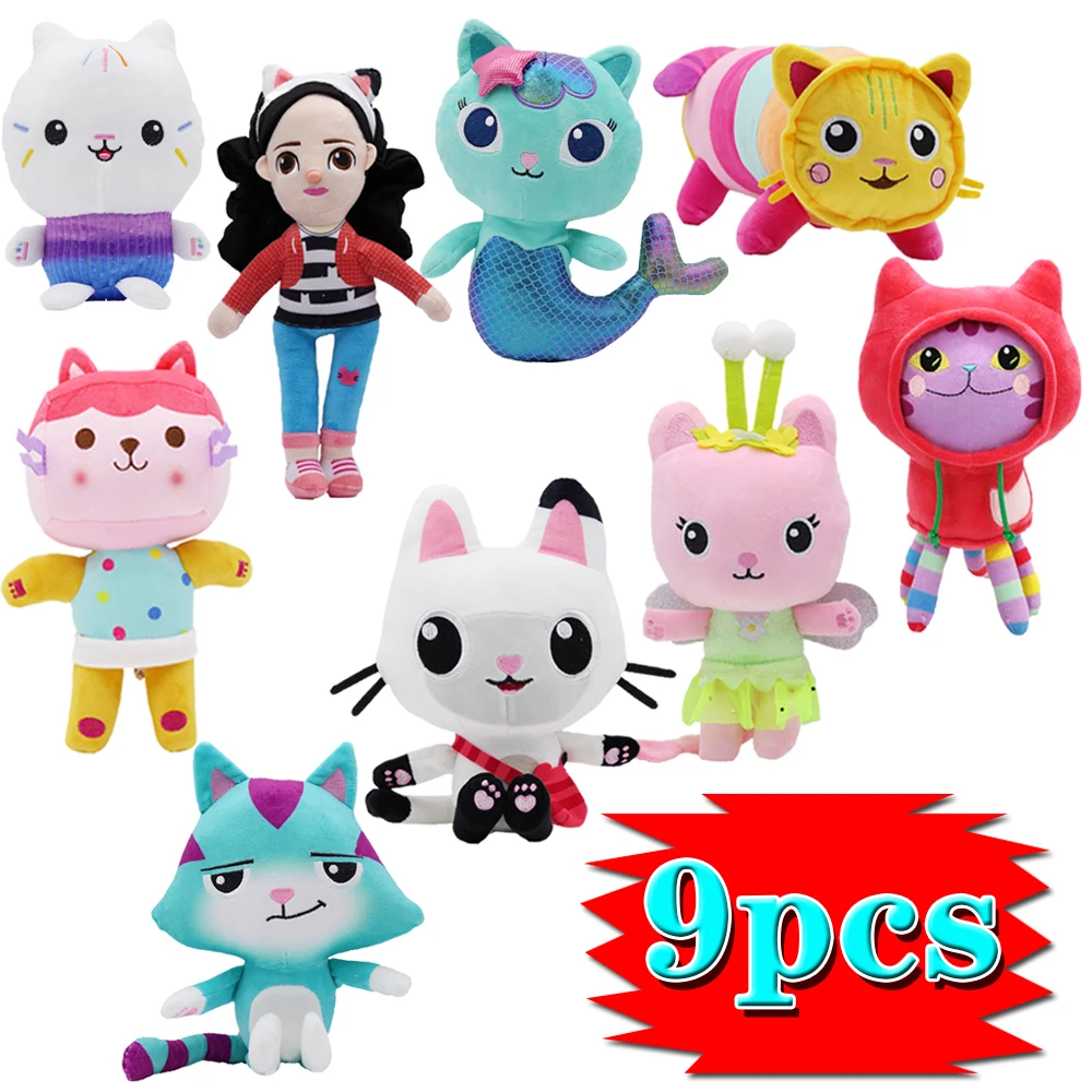 Generic Gabby Dollhouse Plush Kawaii Mercat Cartoon Stuffed Animals ...