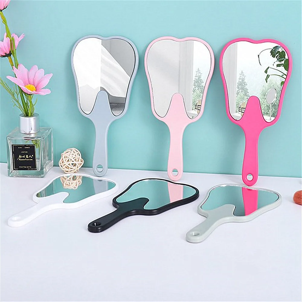 New Tooth Shaped Mouth Mirror Plastic Handle Mirror For Examination ...