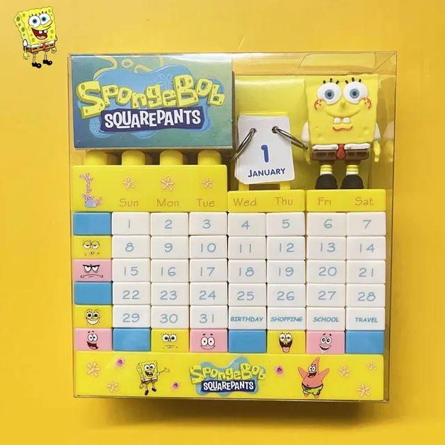 Spongebobs Patrick Star Squidward Tentacles Cartoon Block Calendar ...